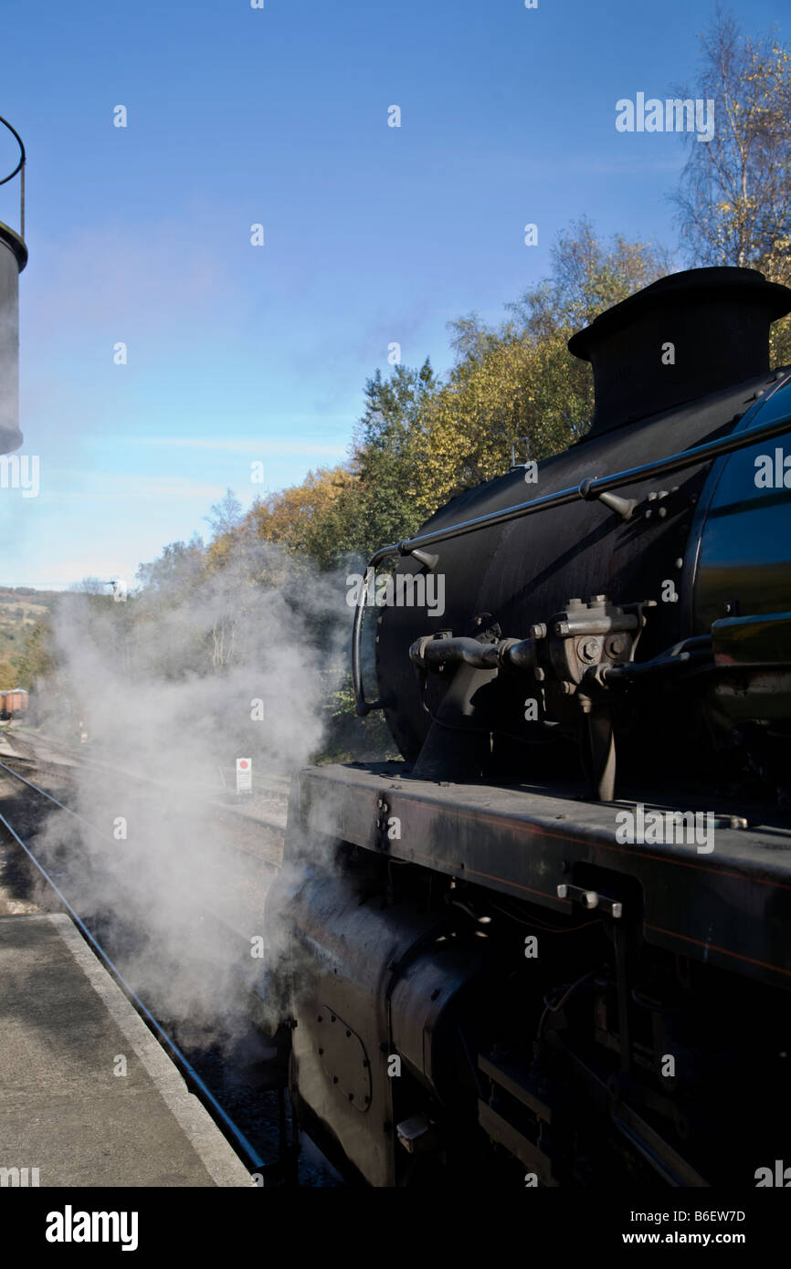 Steam Train in station Stock Photo - Alamy