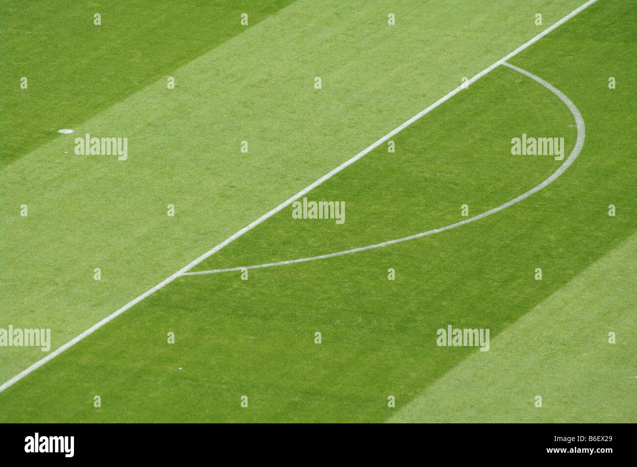 soccer field close ups of markings Stock Photo - Alamy