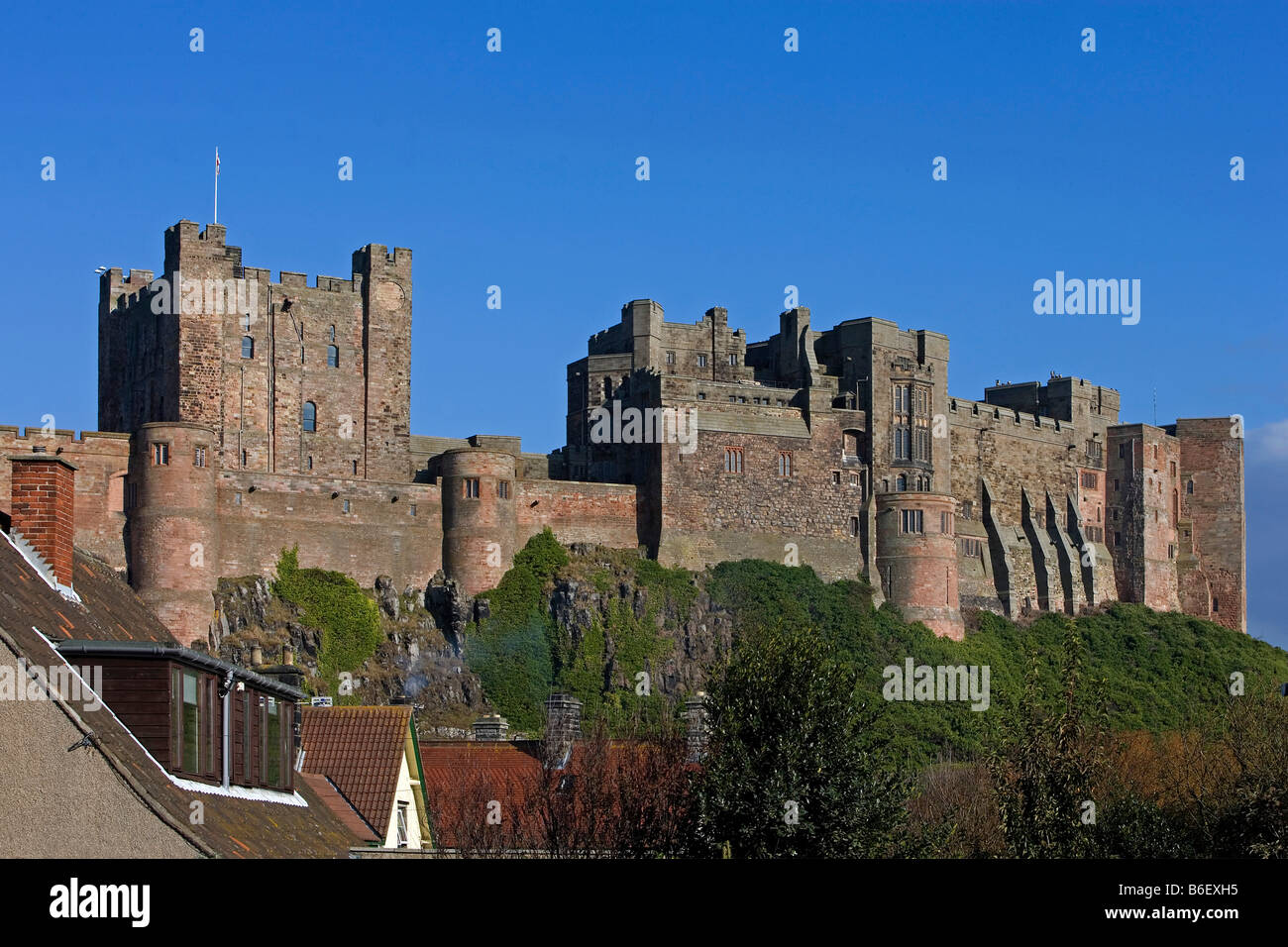Bamburgh Norman castle by the 1st Baron Armstrong Northumberland UK ...