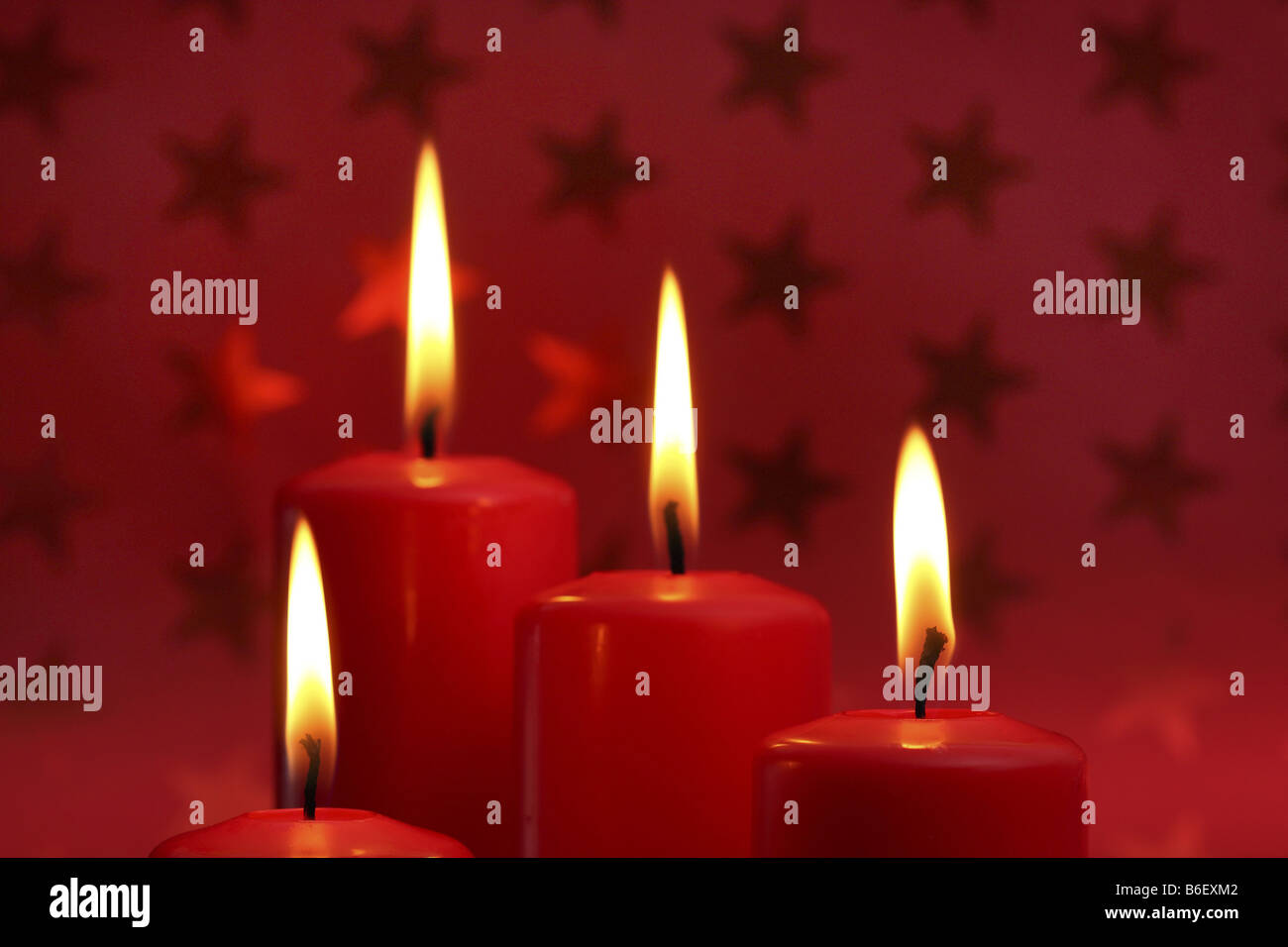 red candle lights Stock Photo - Alamy