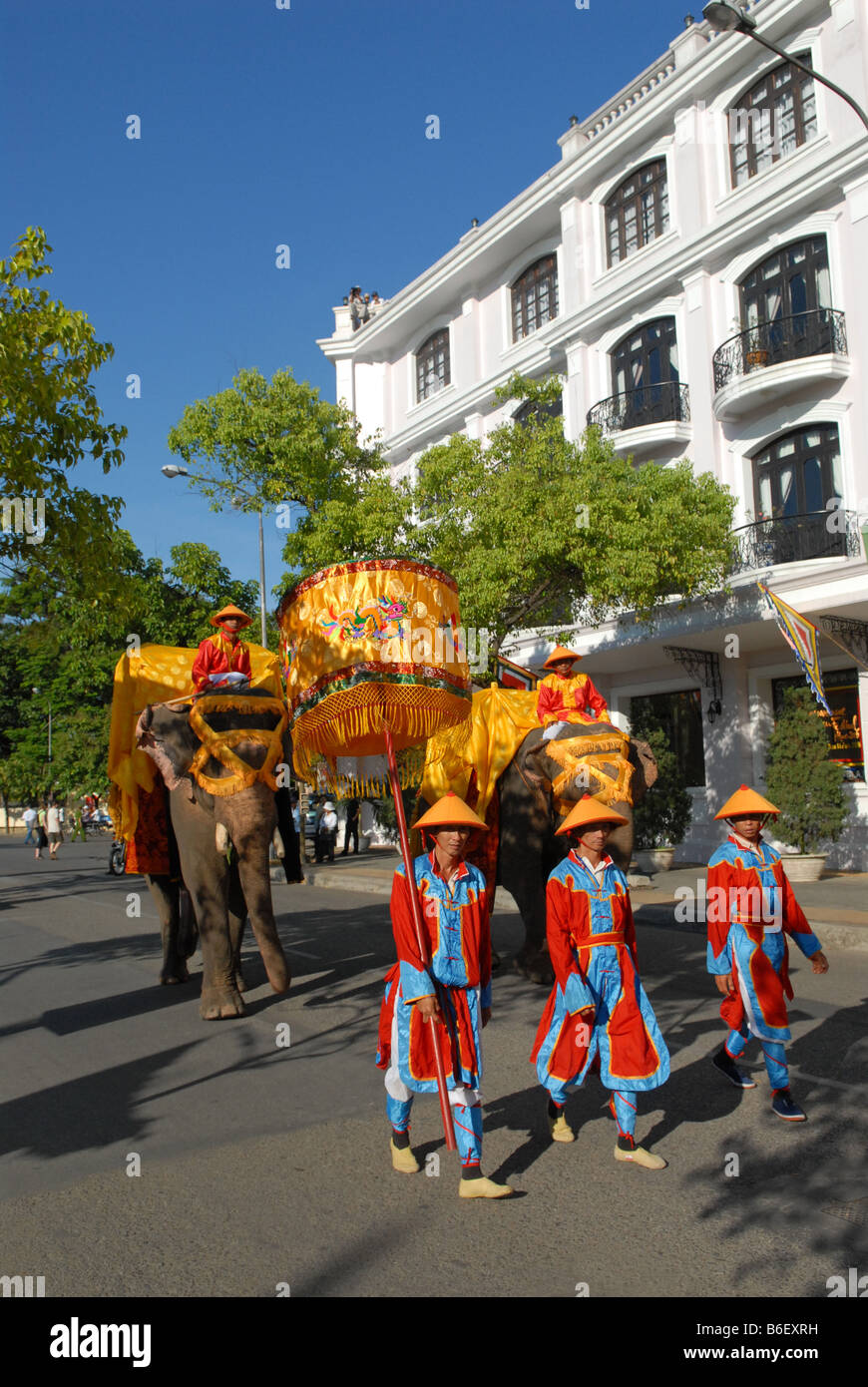 Traditional Parade celebrating the Hue Festival Vietnam Stock Photo - Alamy