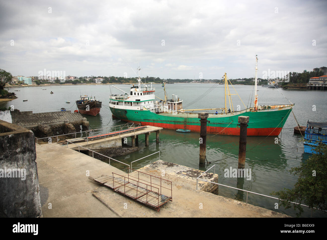 Mombasa old town harbour in Kenya Africa Stock Photo - Alamy
