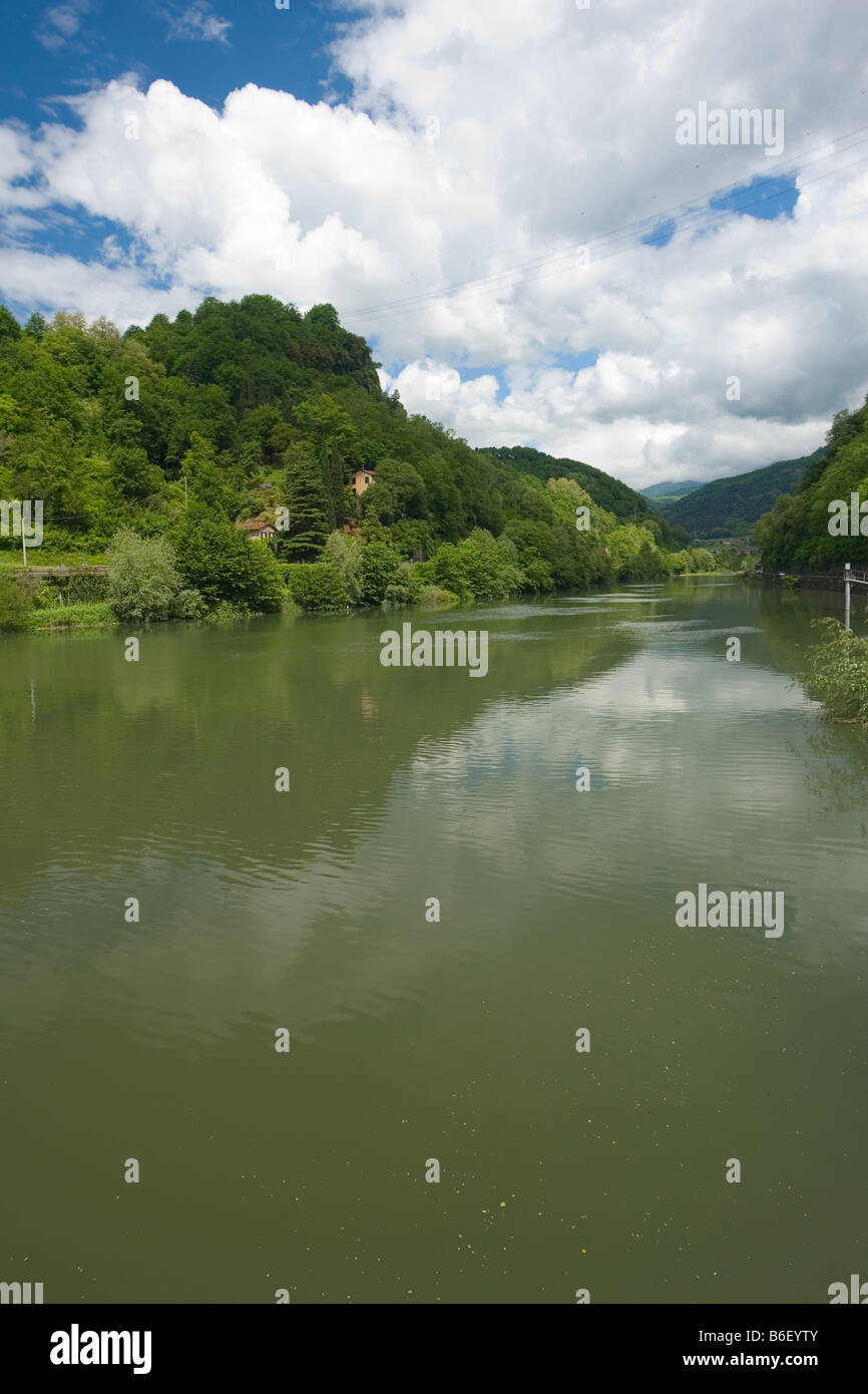 The Serchio river in tuscany, italy, europe Stock Photo - Alamy
