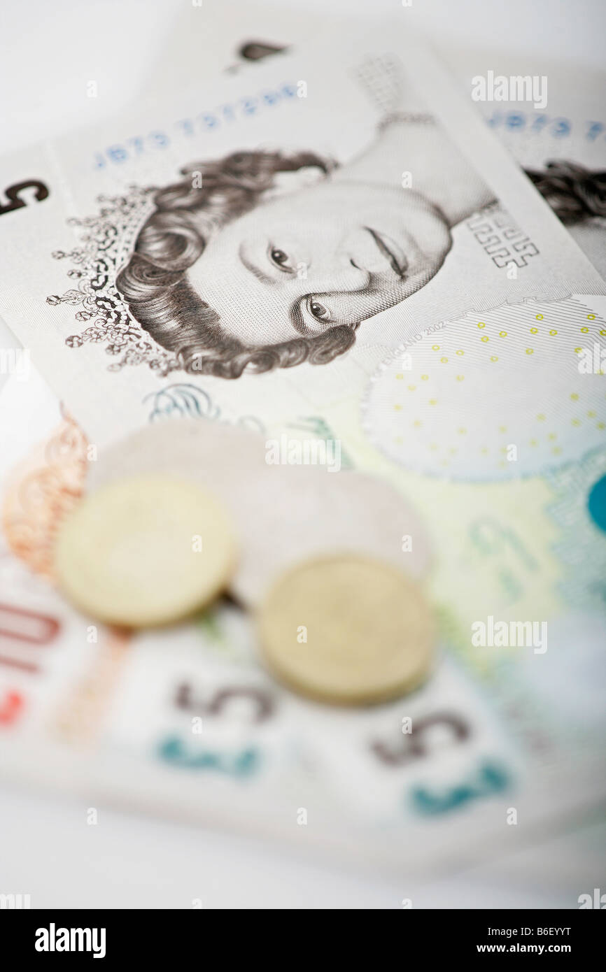 Two five pound notes, one ten pound, two one pound coins and two fifty ...