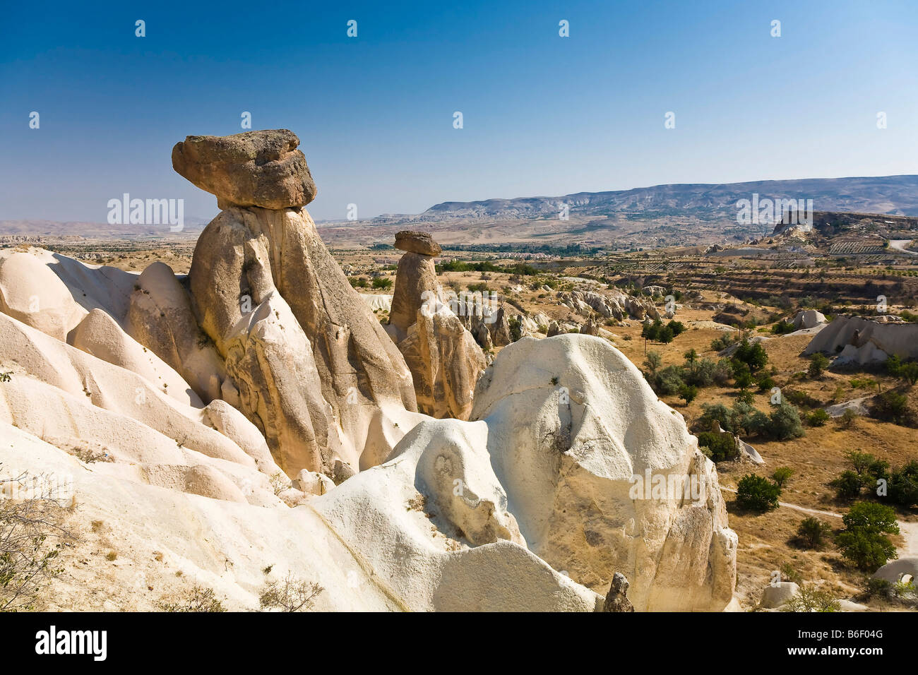 Fairy chimneys, tuff rock landscape near Uerguep, Cappadocia, Central ...