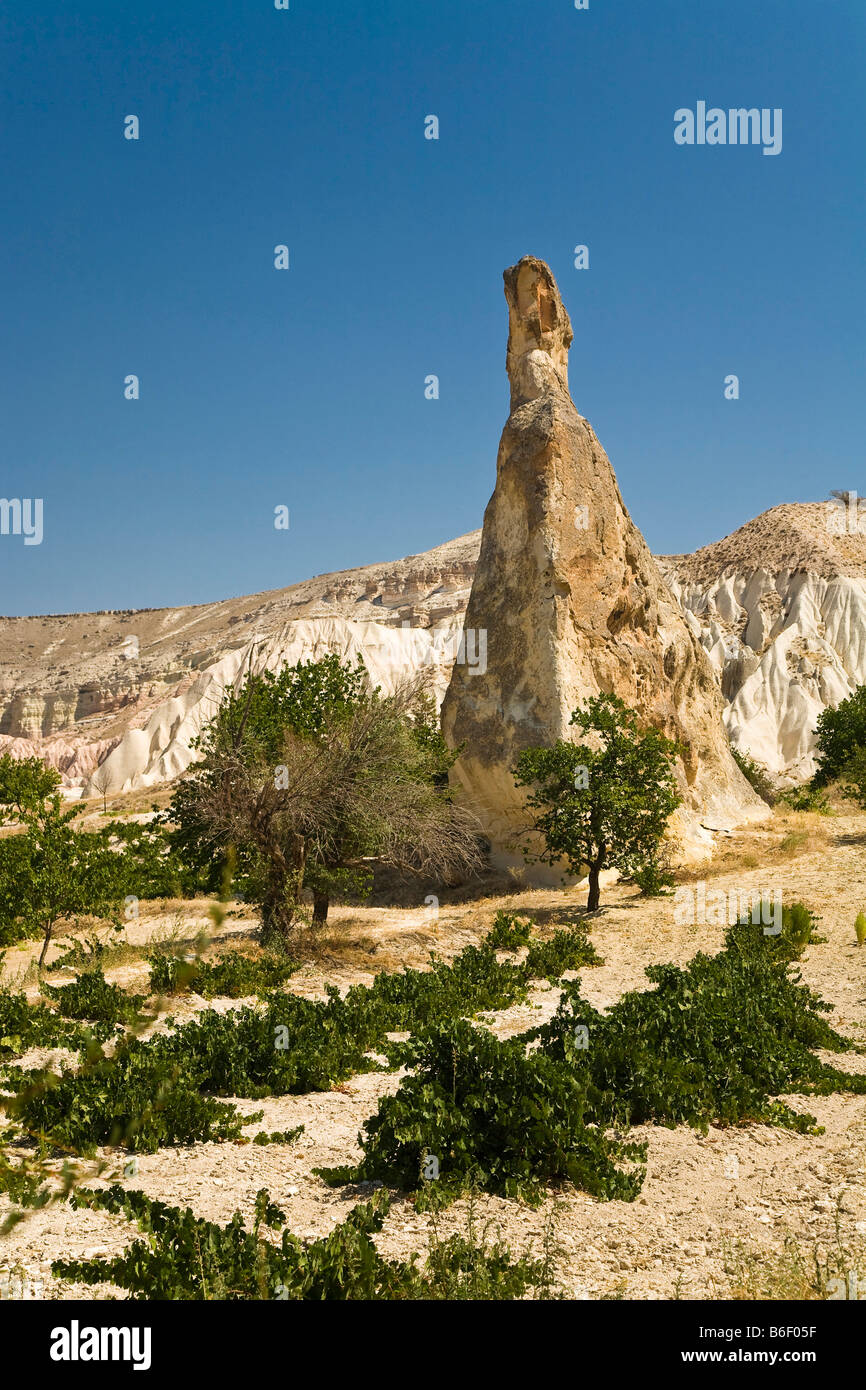 Tuff rock formation near Goereme, Cappadocia, Central Anatolia, Turkey ...