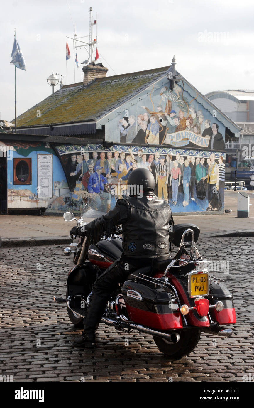 captain jaspers cafe greasy spoon biker barbicain Stock Photo - Alamy