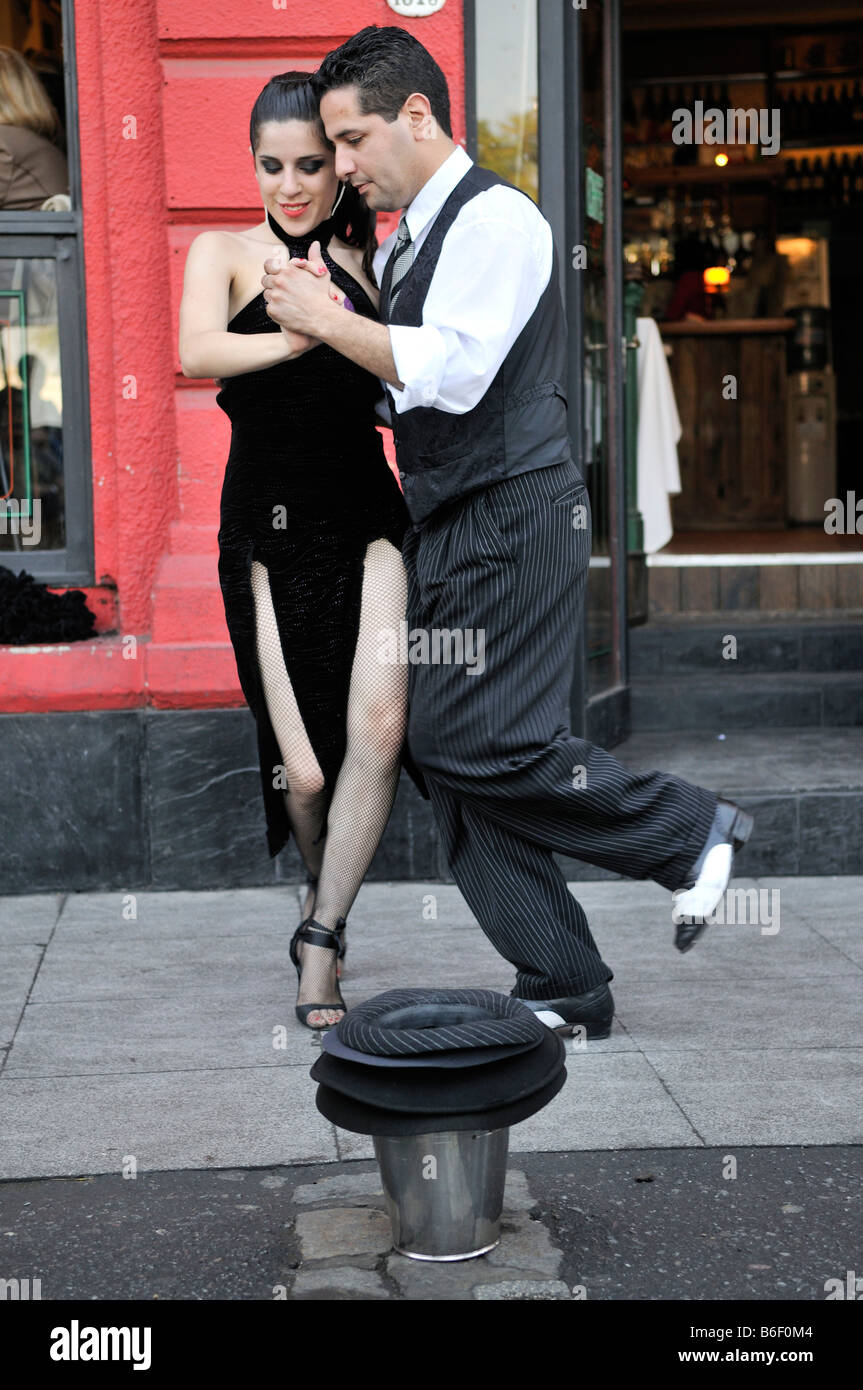 Tango dancers in the dock area La Boca, Buenos Aires, Argentina, South ...
