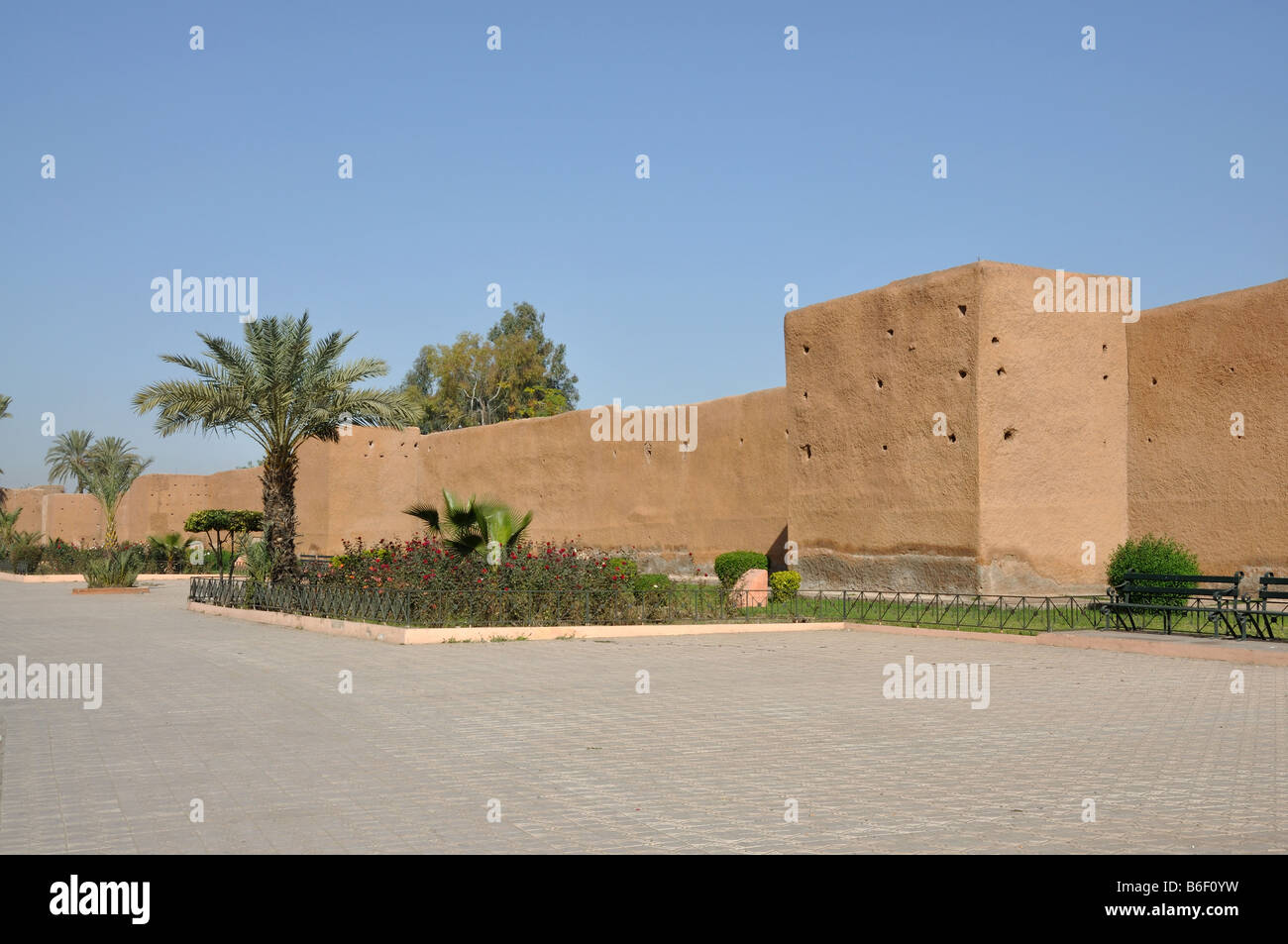 Old city wall in Marrakech, Morocco Stock Photo - Alamy