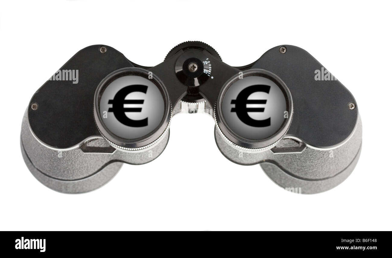 close up of a binoculars tool isolated over a white background Stock ...