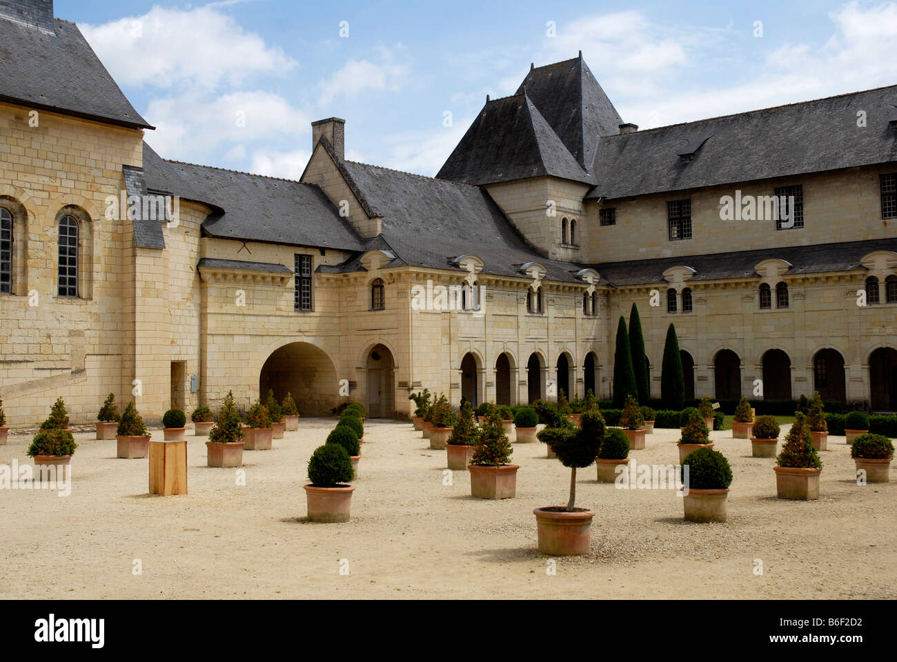 Royal Abbey of Fontevraud cour St Benoit St Benedict s infirmary Maine ...