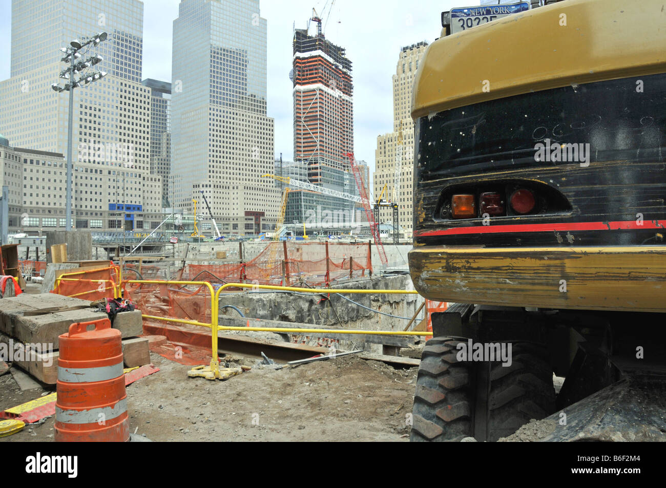 Ground Zero construction site, area of erstwhile World Trade Center ...