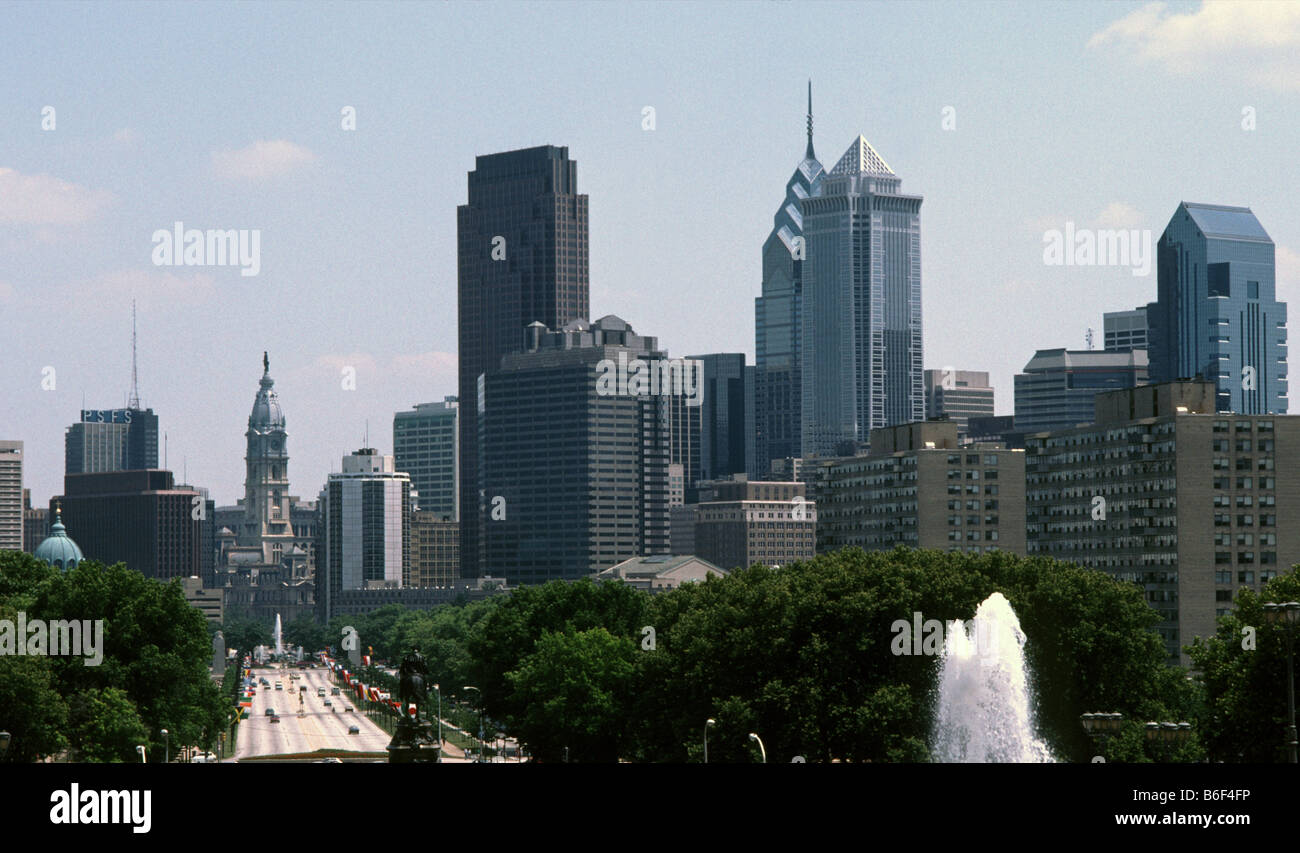 downtown Philadelphia Pennsylvania USA 1992 Stock Photo - Alamy