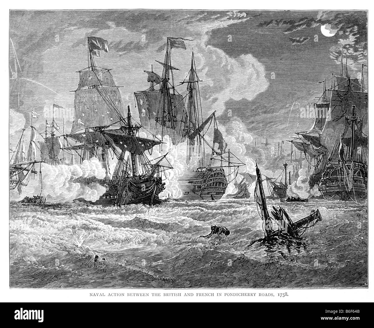 British naval battle 1700s Black and White Stock Photos & Images - Alamy