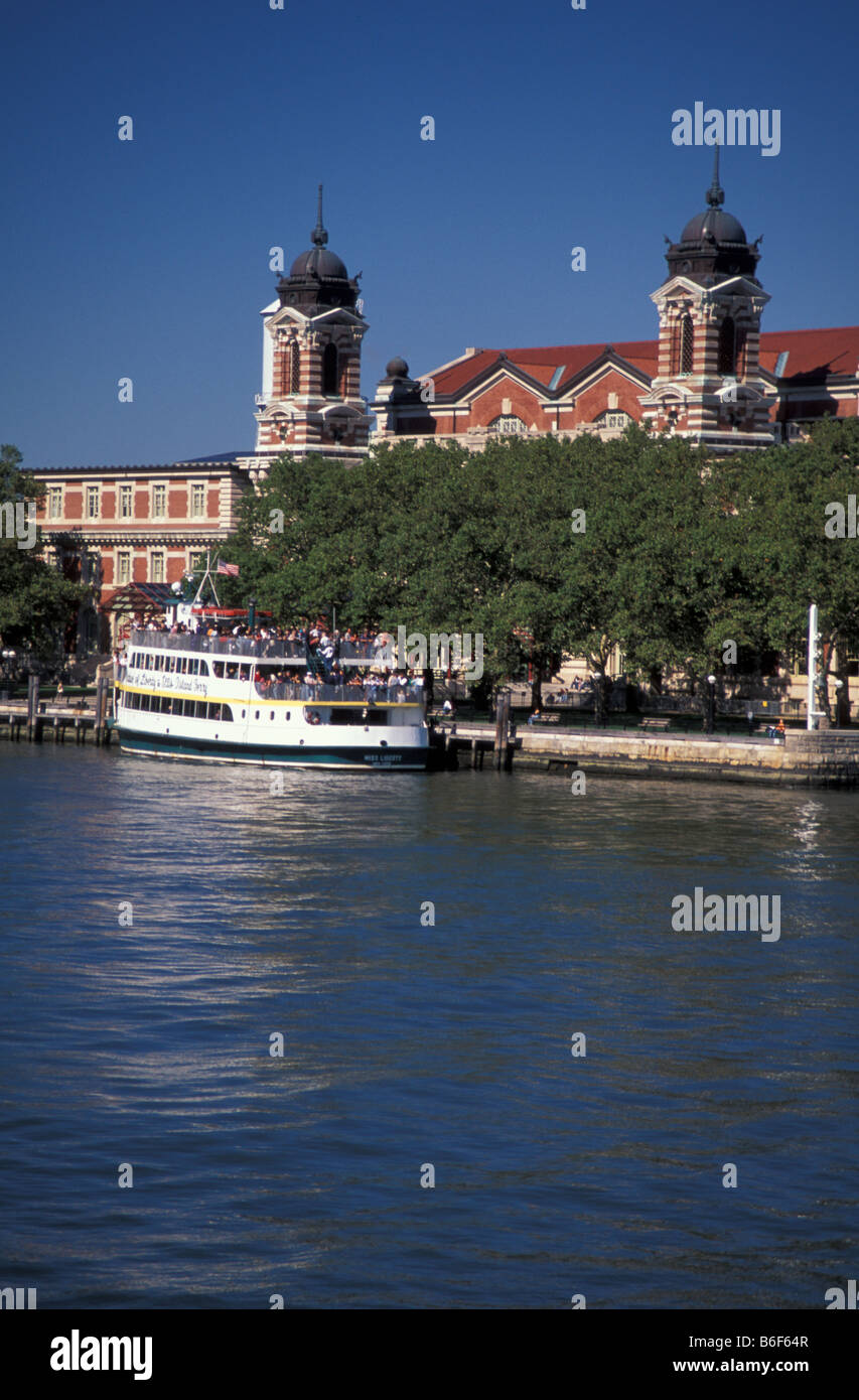 Ferry at Ellis Island Immigration Museum, NYC Stock Photo - Alamy