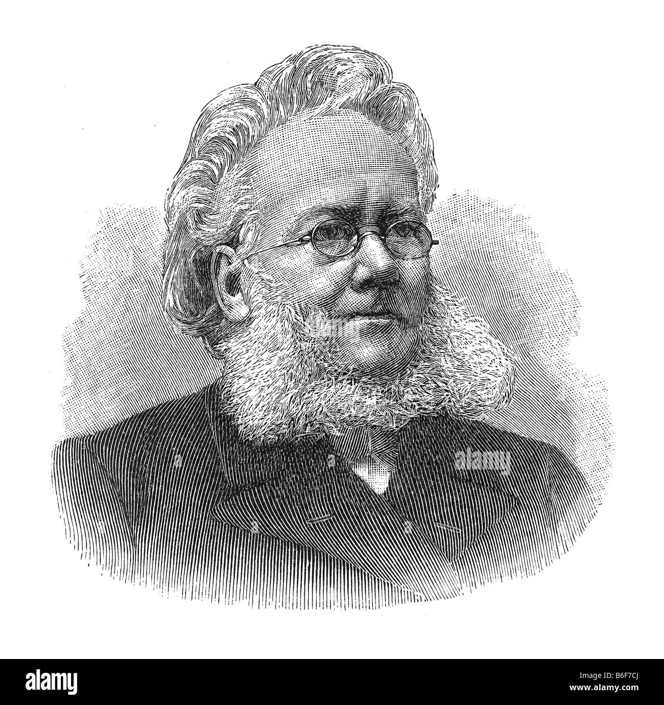 Illustration of henrik ibsen 1828 1906 hi-res stock photography and ...