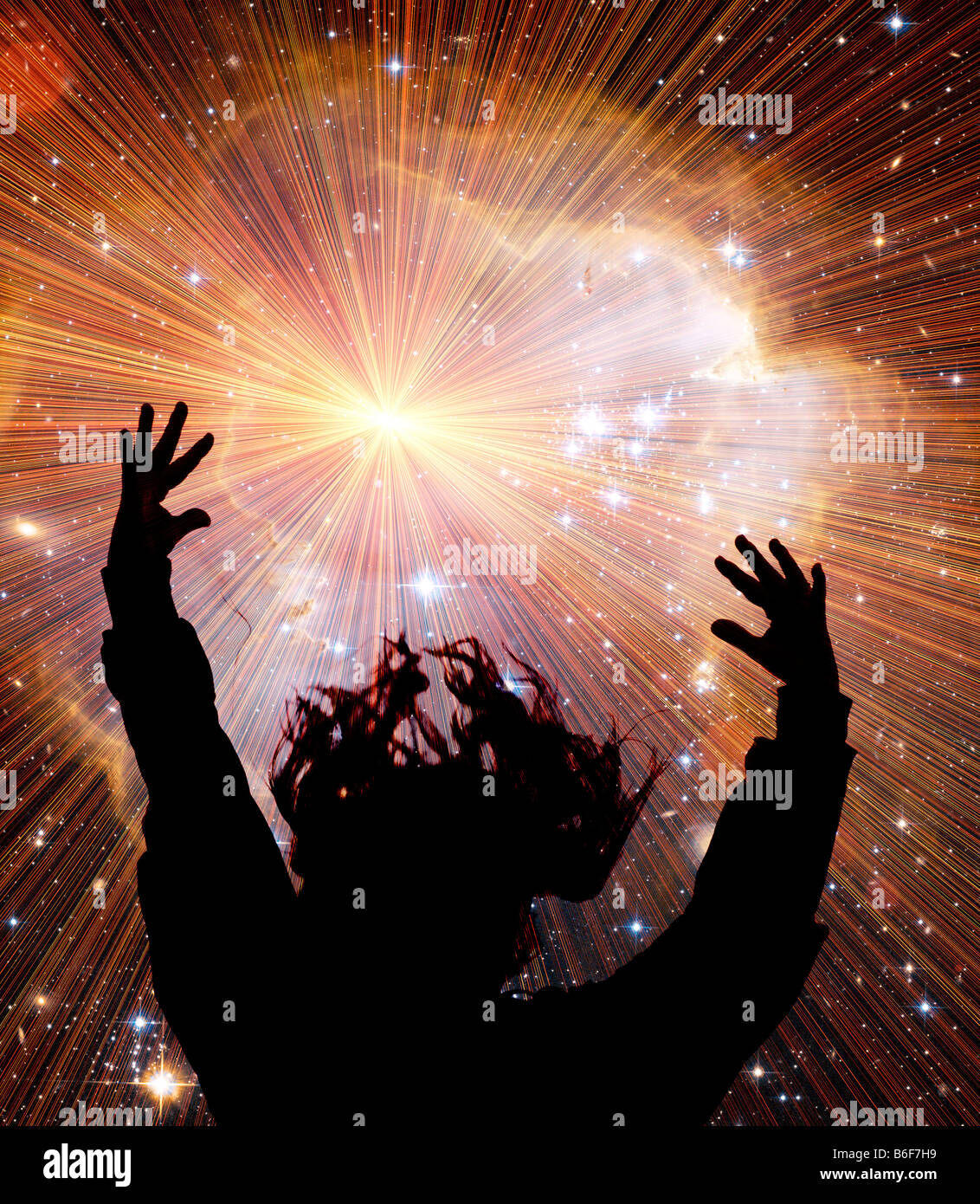 Woman sky hi-res stock photography and images - Alamy
