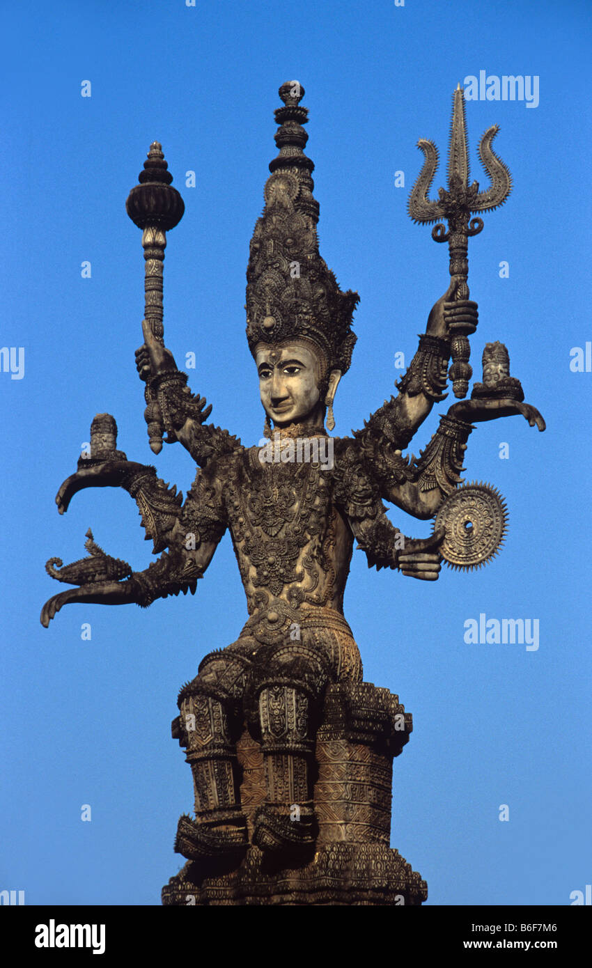 Multi-Armed Shiva Statue or Sculpture holding a trident at the Sala ...