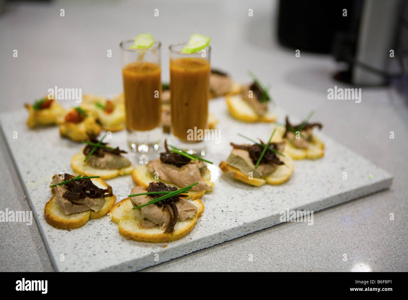 canapes ready to serve Stock Photo - Alamy