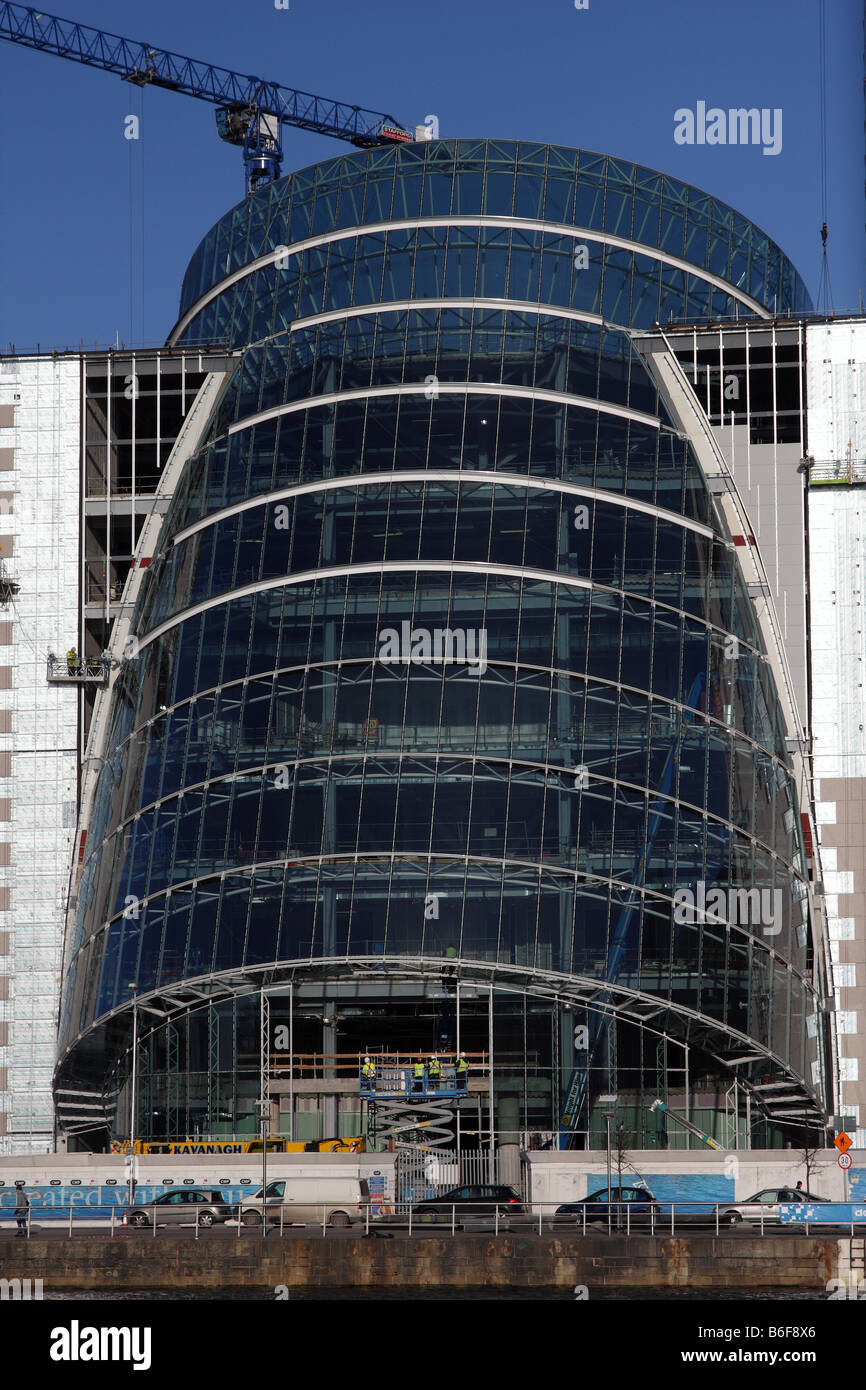 Modern buildings in the Docklands district of the city of Dublin in the ...