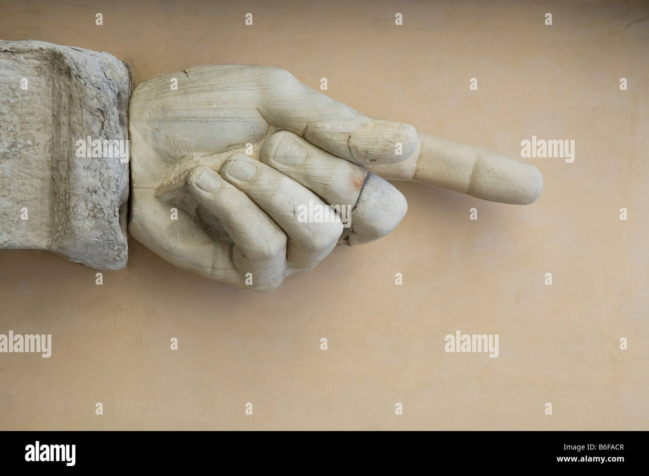 protuding Finger of hand of statue at museum in Rome Stock Photo - Alamy