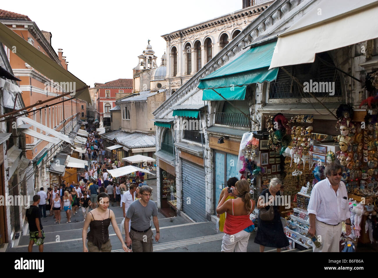View from the Rialto Bridge Ponte di Rialto of the Ruga dei Oresi ...