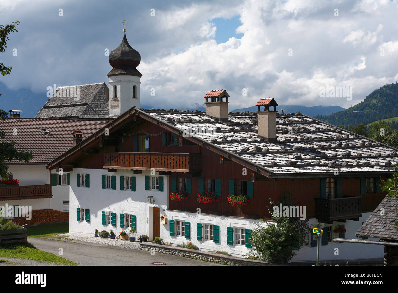 Wamberg near Garmisch-Partenkirchen, Werdenfelser Land, Bavaria ...