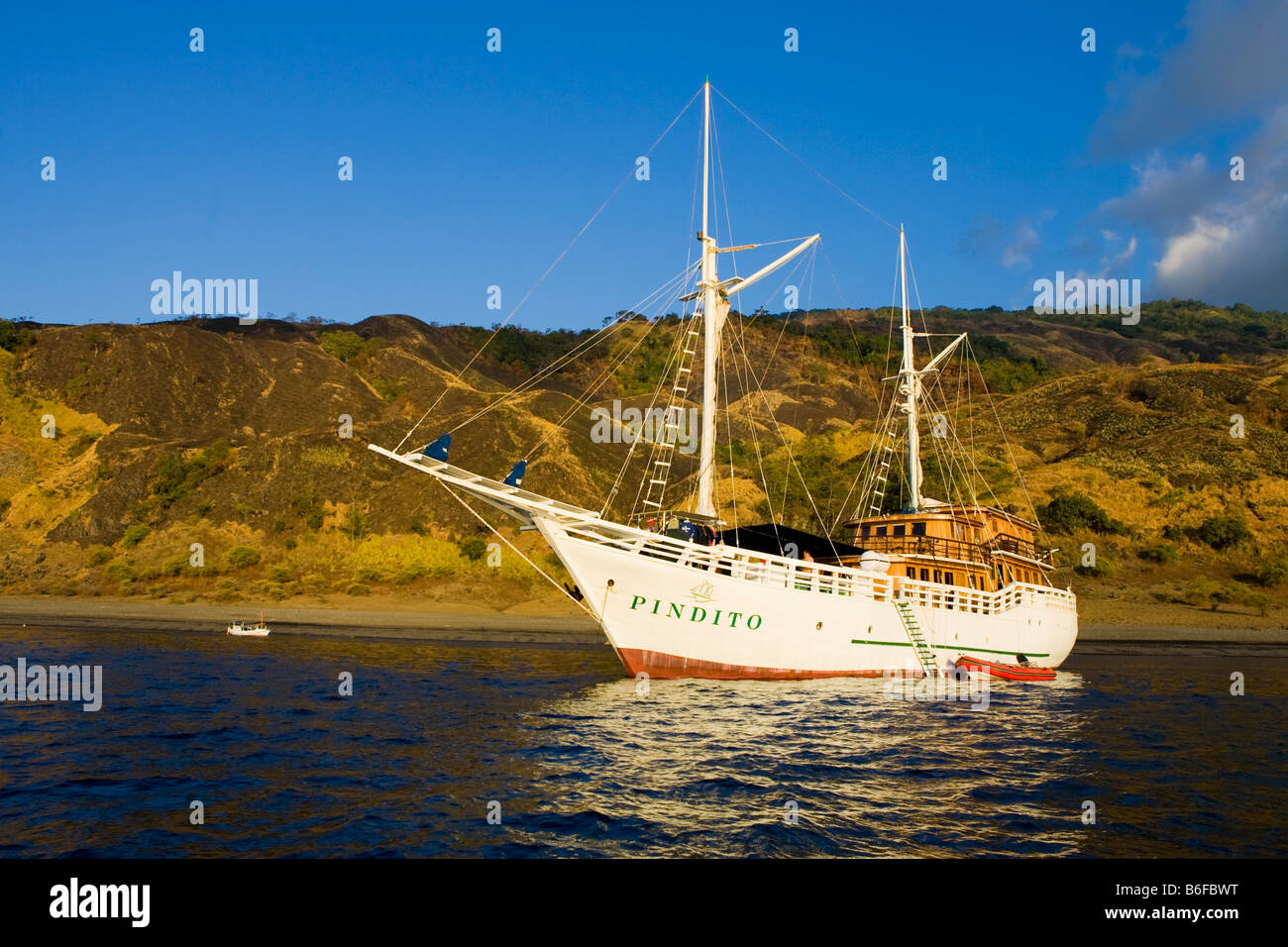 Dive ship for tourists, Pindito, Komodo, Lesser Sunda Islands ...