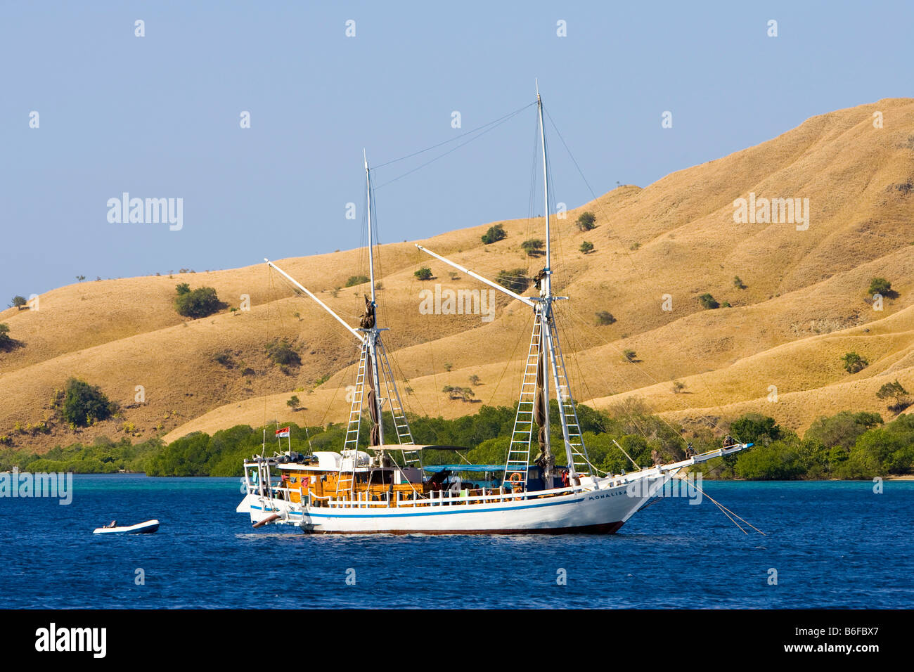 Dive ship for tourists, Komodo, Lesser Sunda Islands, Indonesia ...