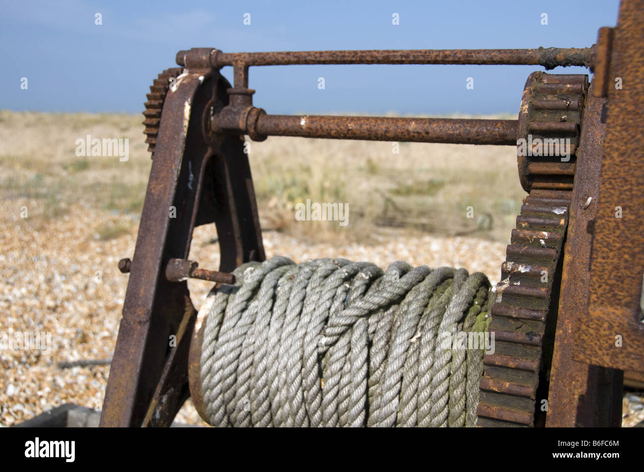 Old winch hoist Stock Photo - Alamy