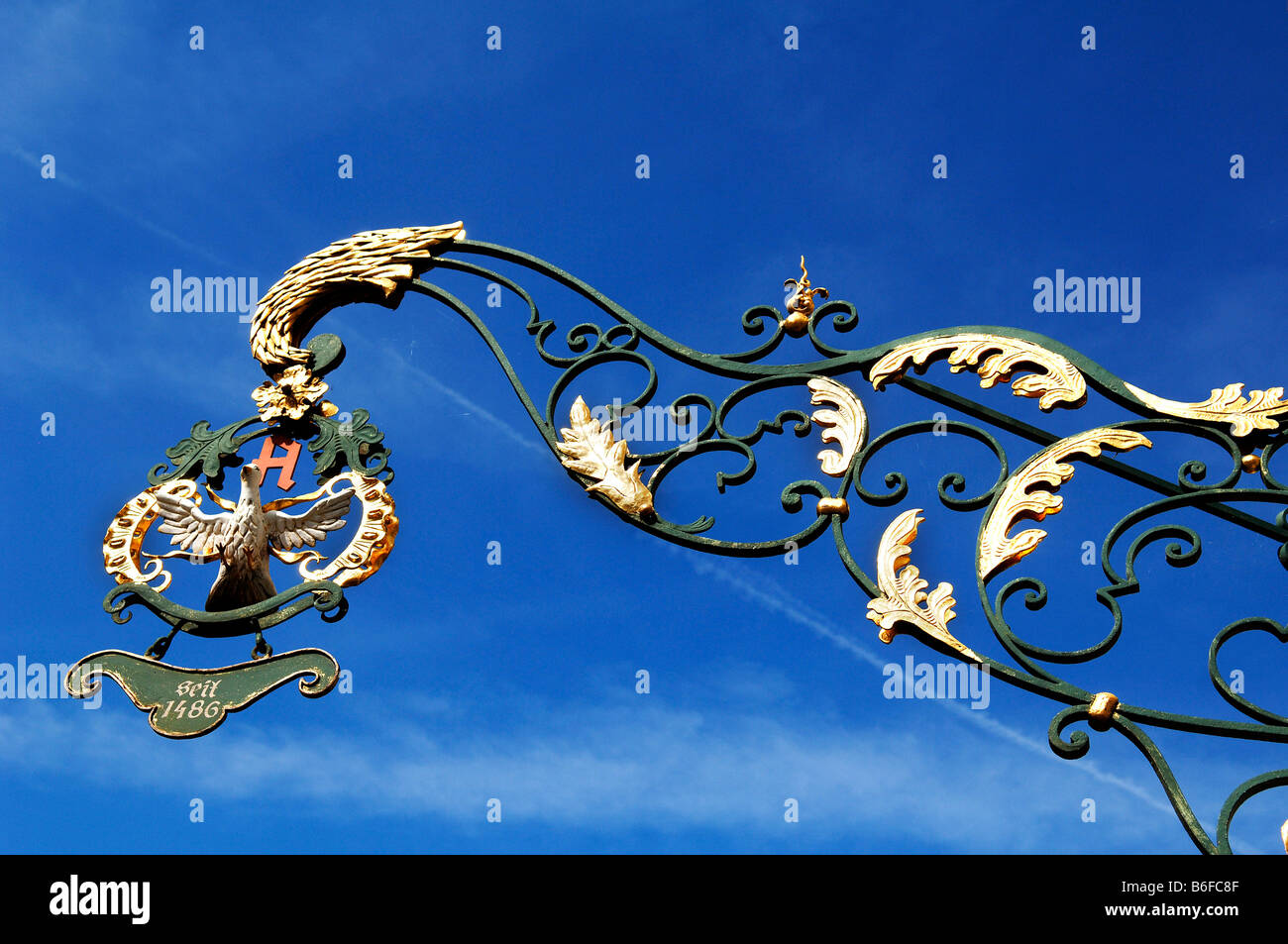 Decorative shop sign for a pharmacy in Nuremberg, Bavaria, Germany ...