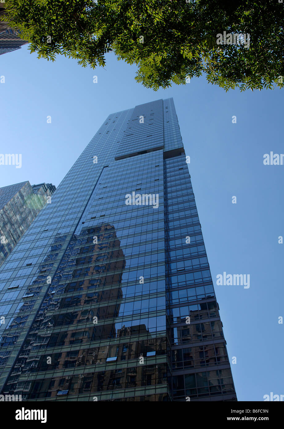 All glass skyscraper towers in new york city with reflections hi-res ...