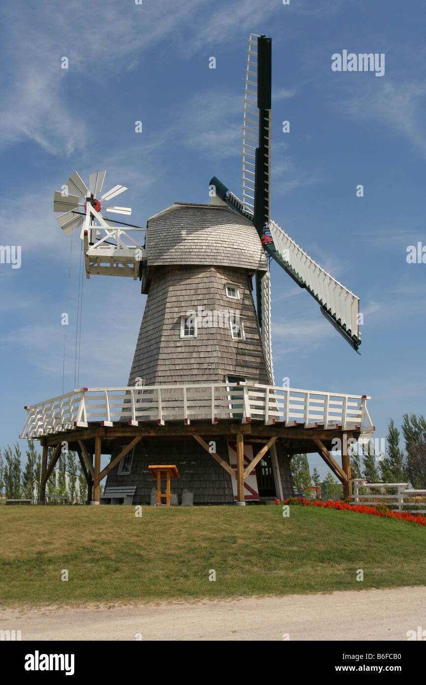 Windmill at the Mennonite Heritage Museum near Steinbach, Manitoba ...