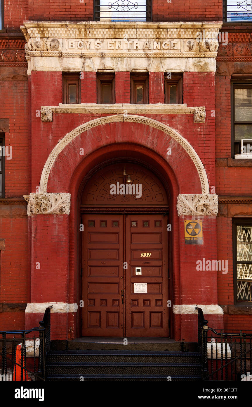Boys primary school entrance, New York City, USA Stock Photo - Alamy