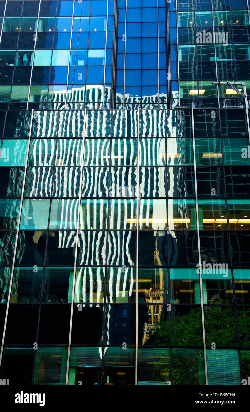 Reflection on a skyscraper, New York City, USA Stock Photo - Alamy