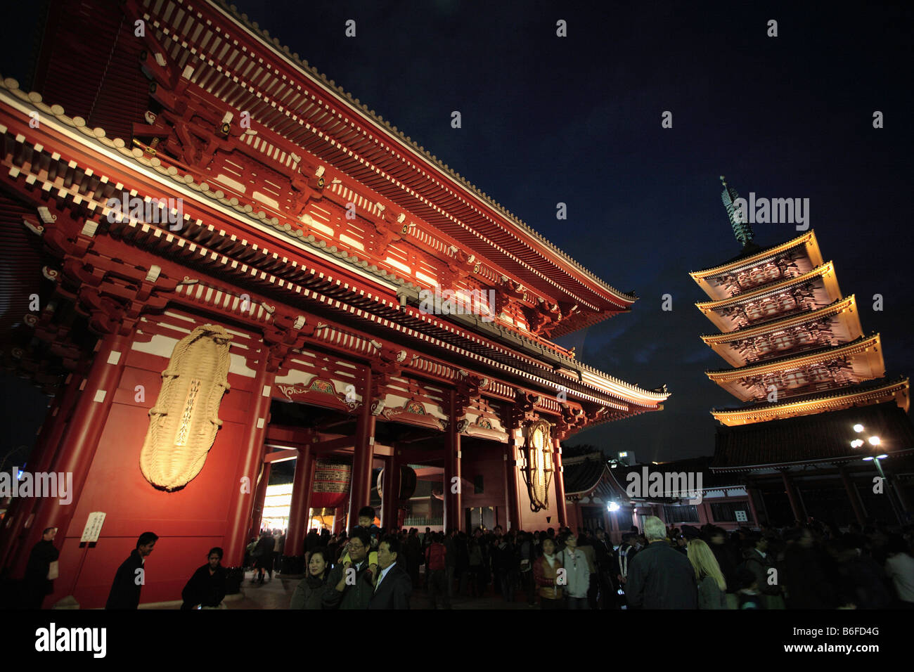 Japan Tokyo Asakusa Senso ji Temple Hozo mon Gate Five Storied Pagoda ...