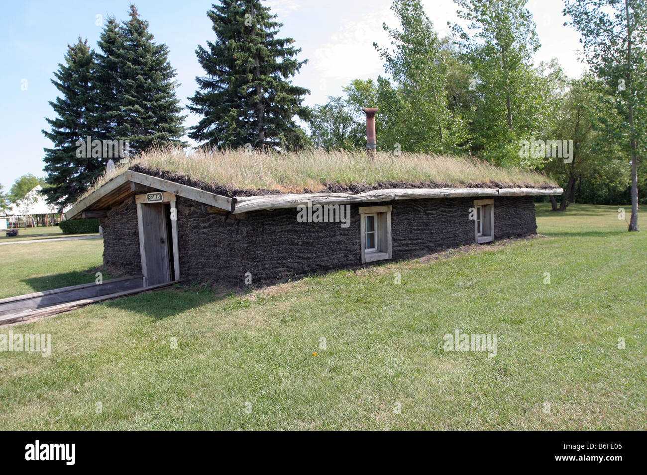 Semlin hut at the Mennonite Heritage Museum Stock Photo - Alamy