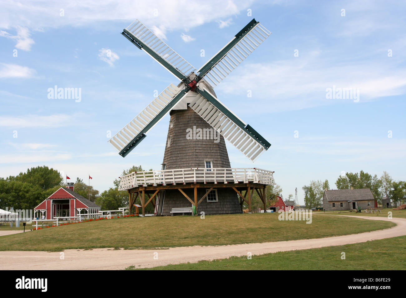 Windmill at the Mennonite Heritage Museum near Steinbach, Manitoba ...