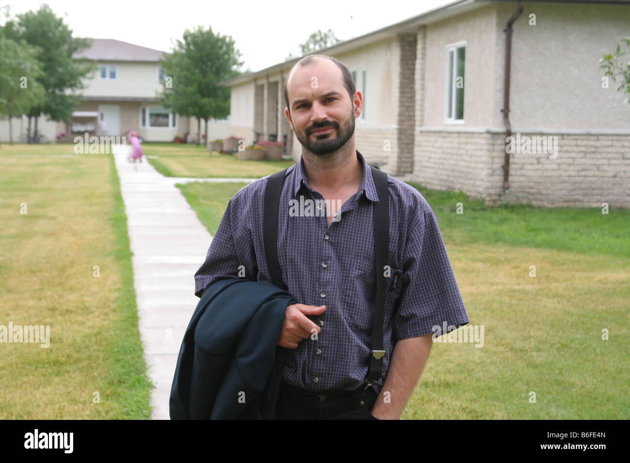 Hutterite man posing for picture Stock Photo - Alamy