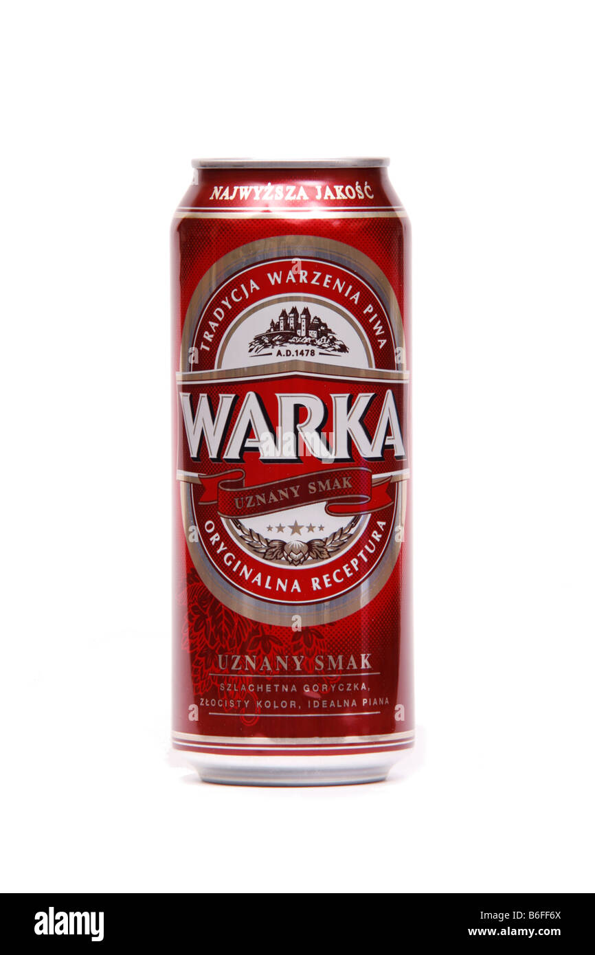 Can of Warka Polish Lager Beer Cut Out Stock Photo - Alamy