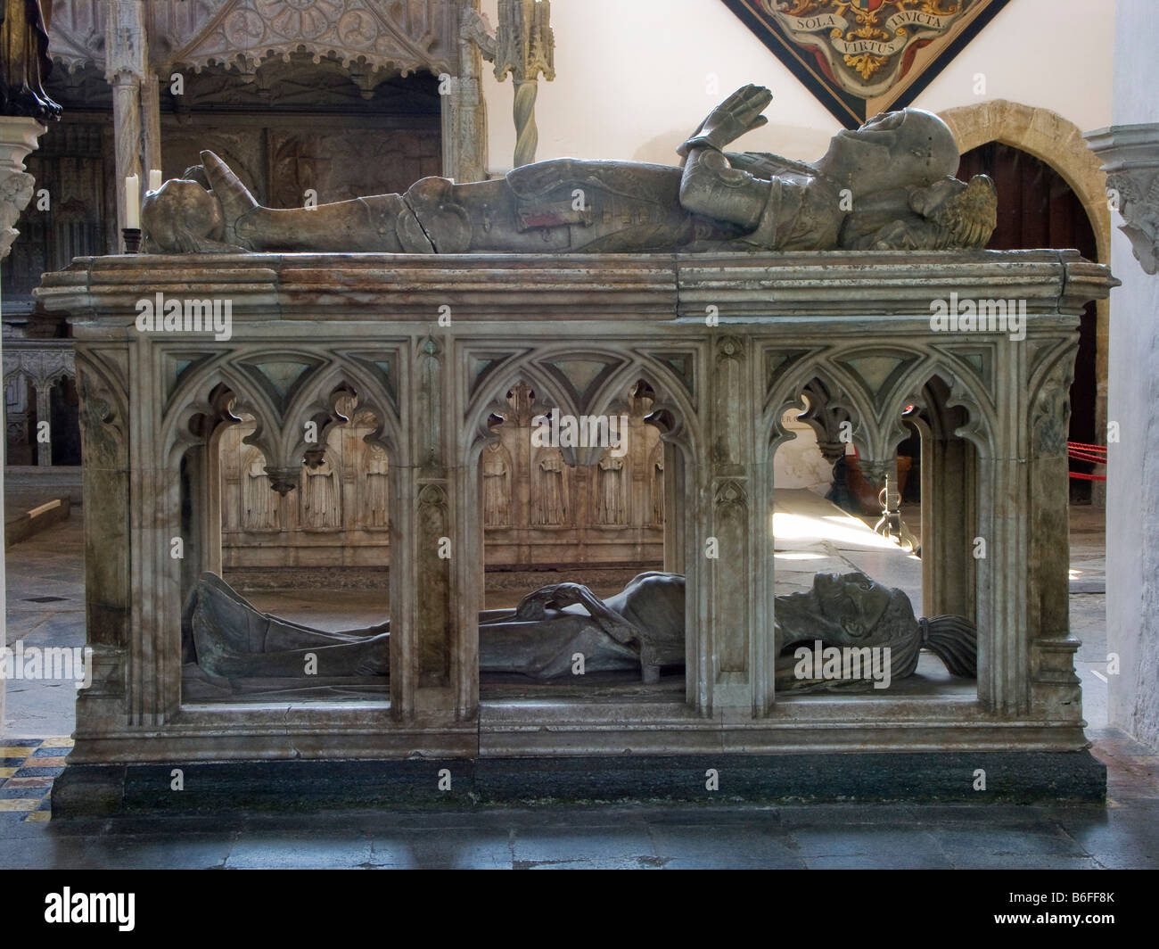 The Fitzalan Chapel, Arundel Castle, West Sussex, UK. The 'cadaver ...