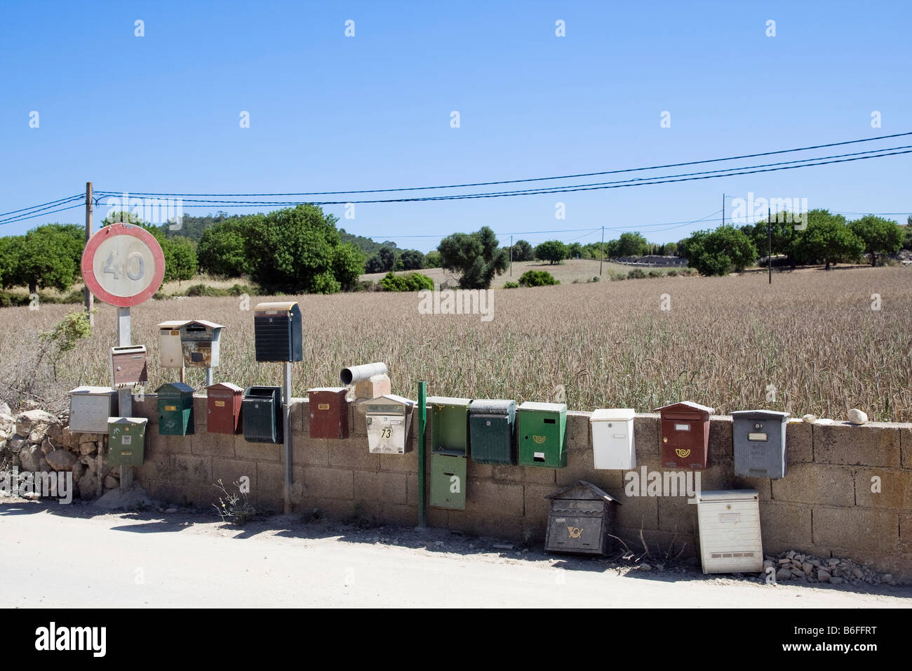Rows letterboxes hi-res stock photography and images - Alamy