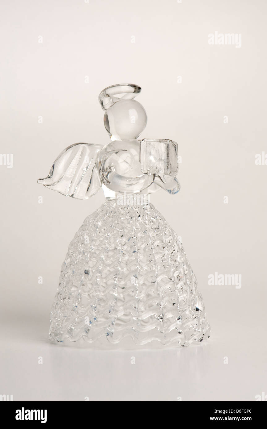 Hand-made crystal glass angel figurine Stock Photo - Alamy