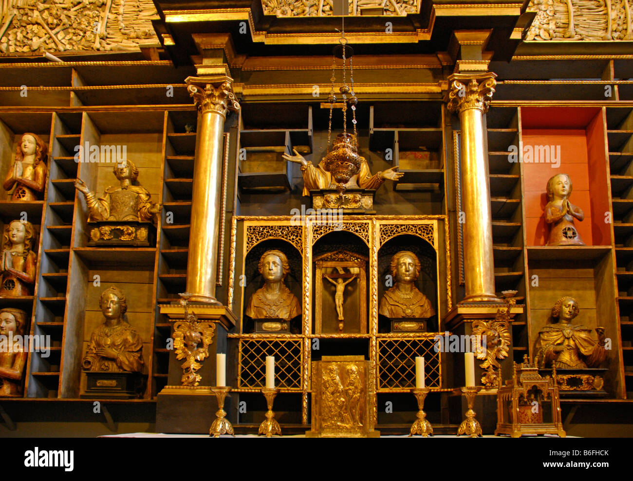 The "Golden Chamber" housing relics in St. Ursula's Church, Romanesque ...