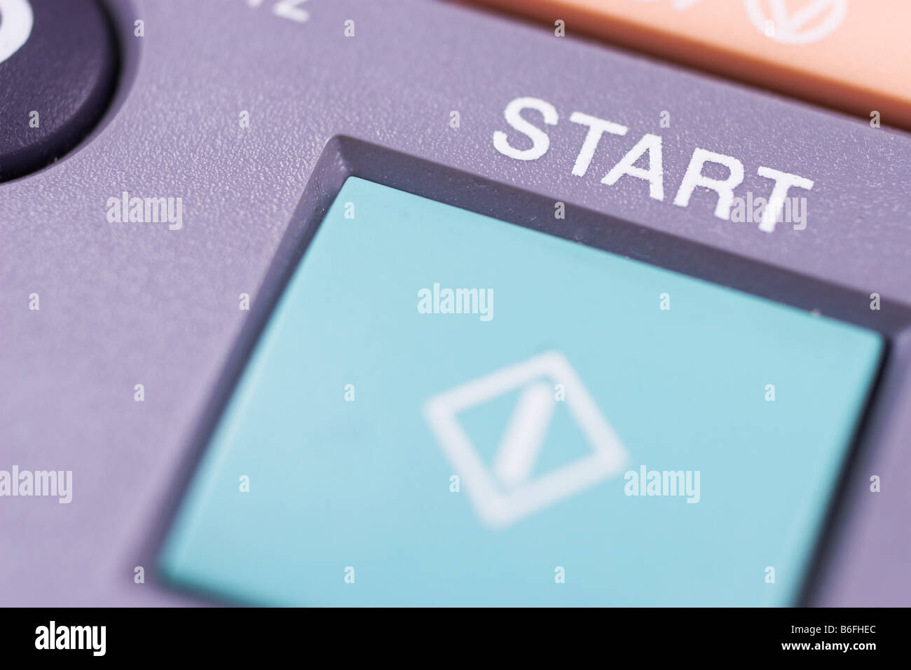 photocopier keypad with green start button Shallow Depth of Field Stock ...