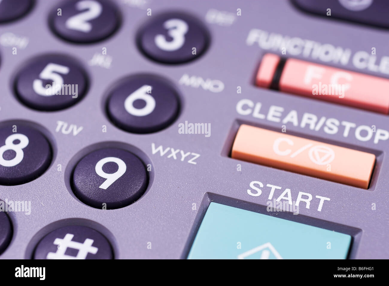 photocopier keypad with green start button Shallow Depth of Field Stock ...