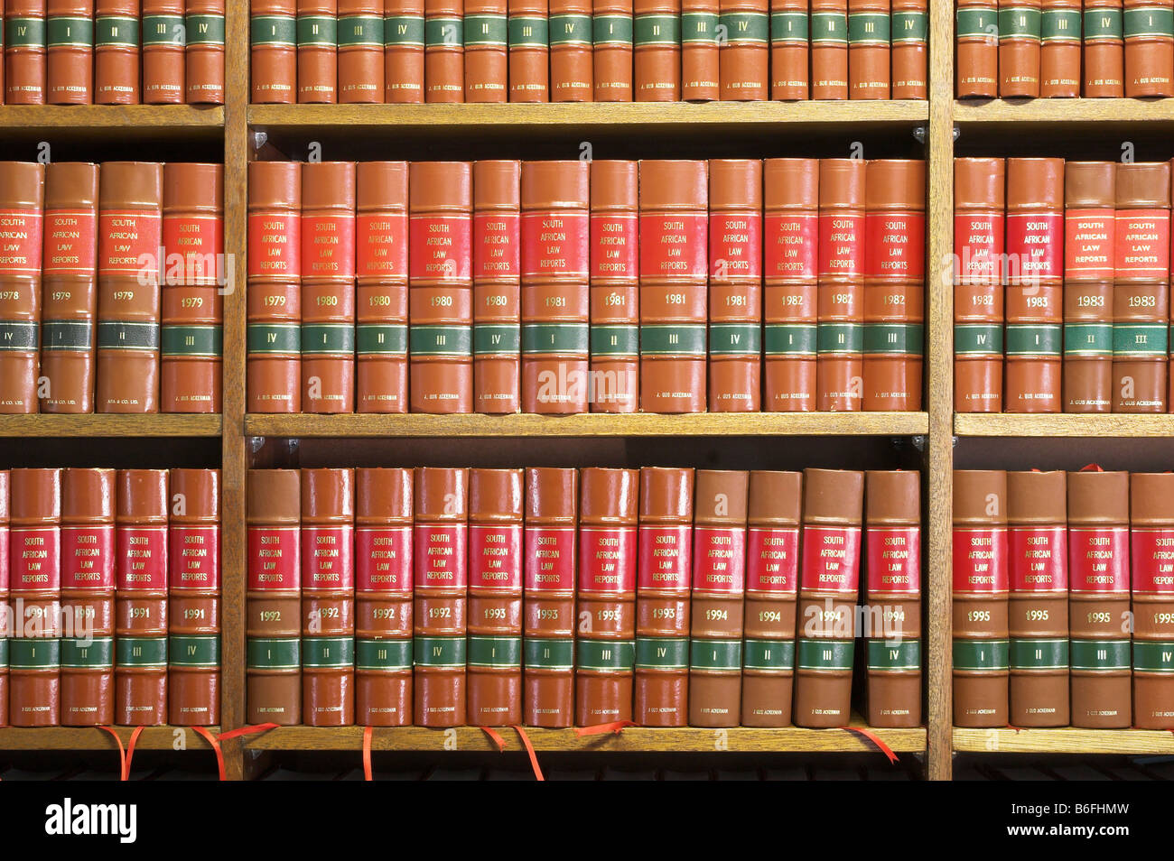 Legal Library in wooden bookcase Stock Photo - Alamy