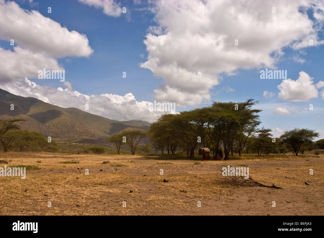 Landscape view of maasai village hi-res stock photography and images ...