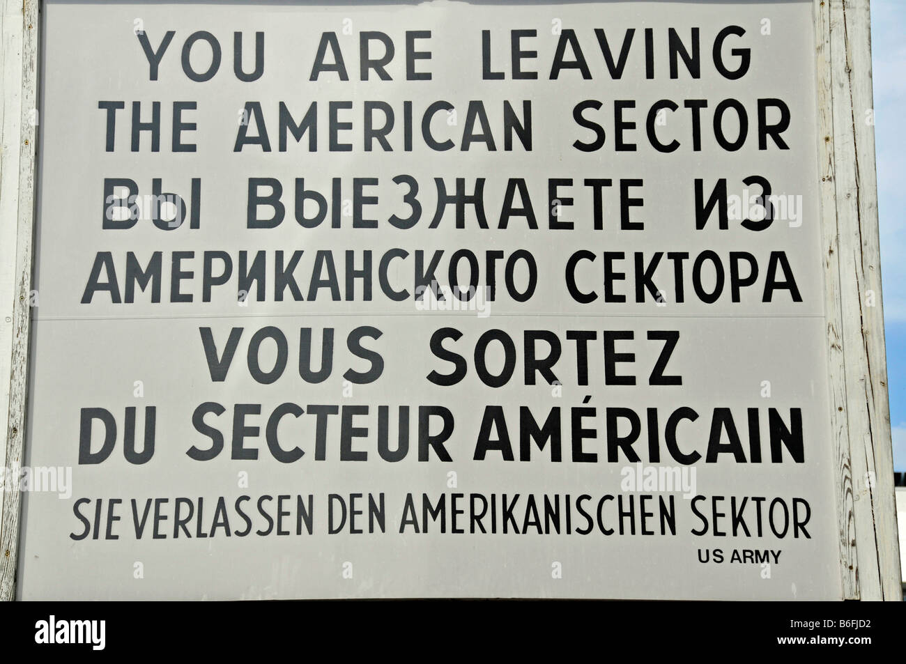 Warning signs at former german german border hi-res stock photography ...