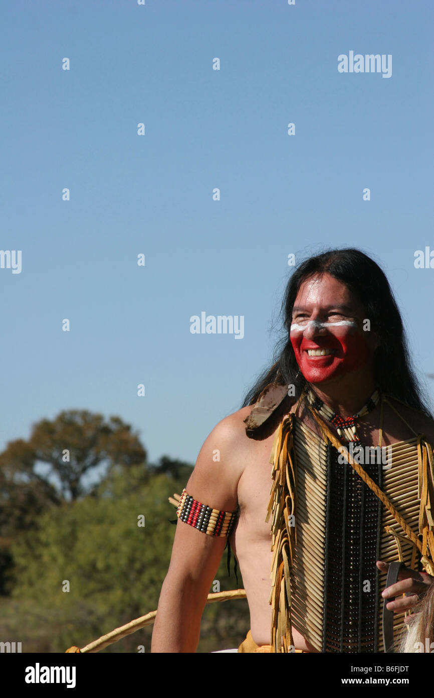A smiling Apache Native American Indian on horseback Stock Photo - Alamy